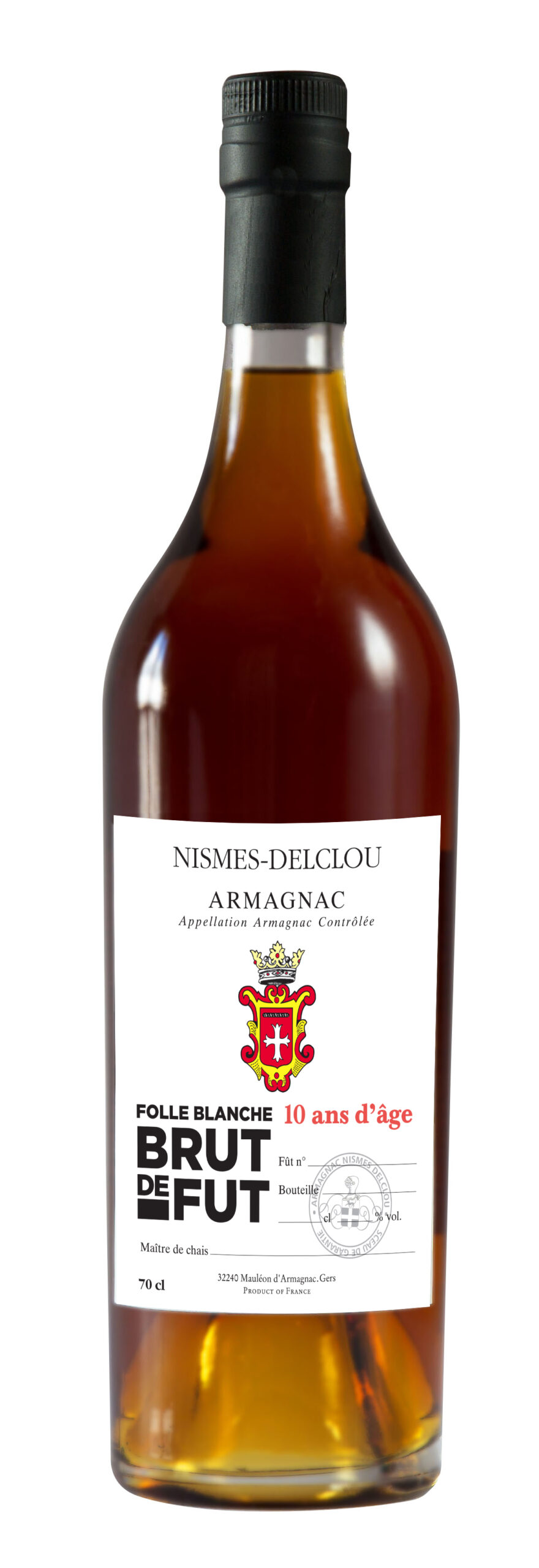 Armagnac Nismes Delclou Brut de Fut 10 YO • Vin, sprit, öl och cider ...