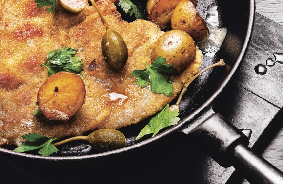 Kalvschnitzel • Vin, sprit, öl och cider • Granqvist Beverage House